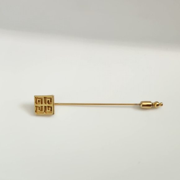 Givenchy | Jewelry | Givenchy Vintage Gold Tone Logo Brooch Stick Pin ...